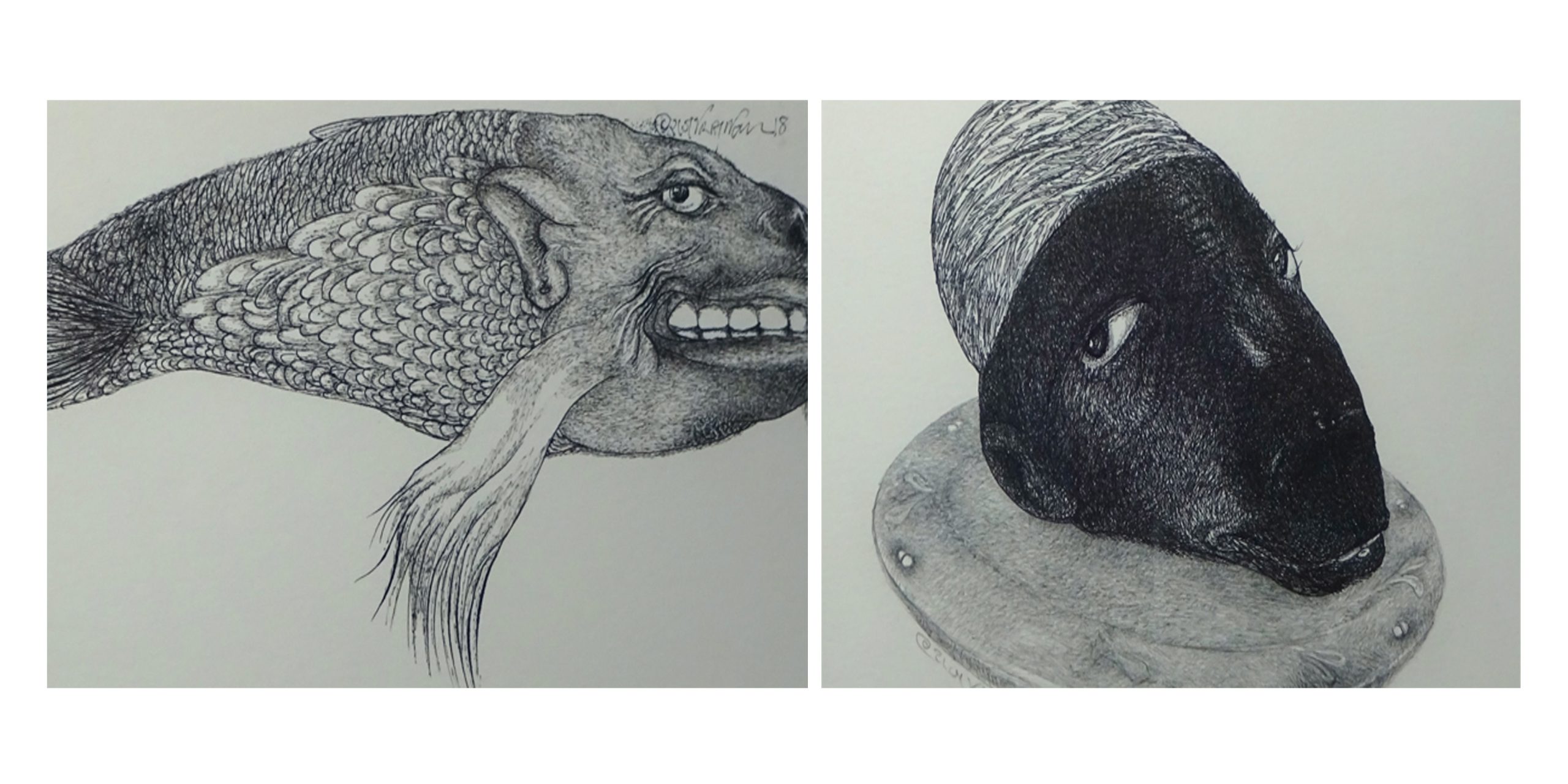 Artist Viraj Naik narrates the fusion of beasts and mortals with his ...