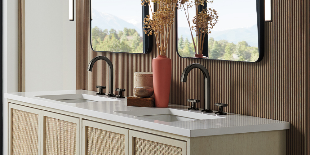 Delicate harmonies come to life in the Kintsu™ bath collection by Brizo ...