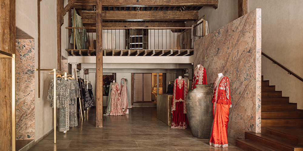 Minimalist decor by Mouna Reddy at Jayanti Reddy Mumbai store