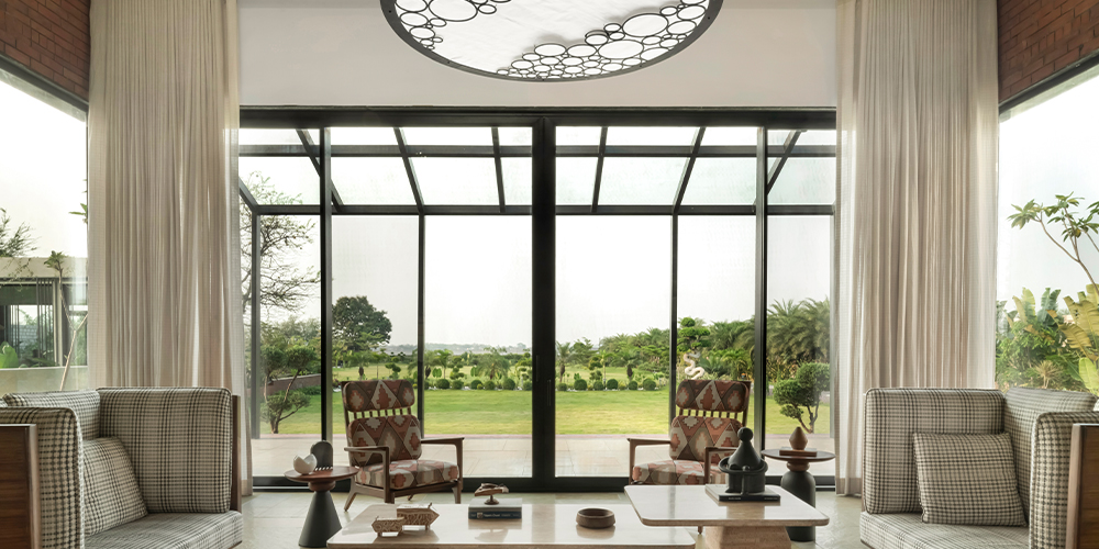 Farmhouse in Raipur by MuseLAB titled the The Three Stooges