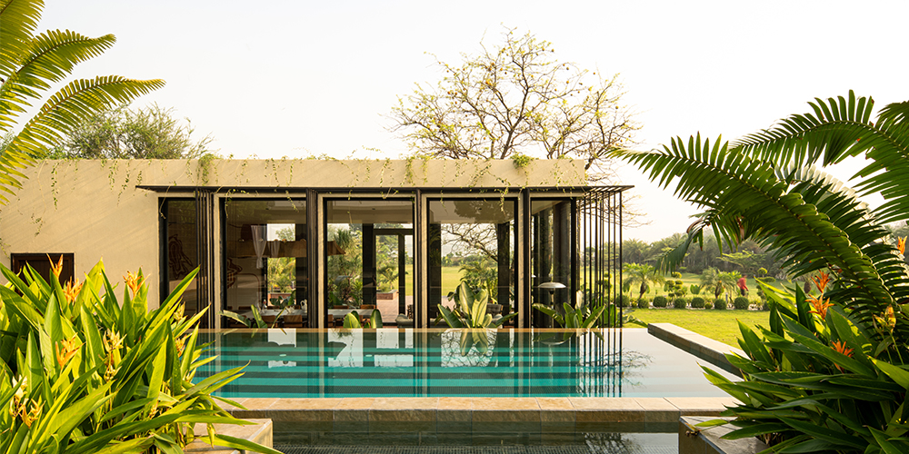 Farmhouse in Raipur by MuseLAB titled the The Three Stooges