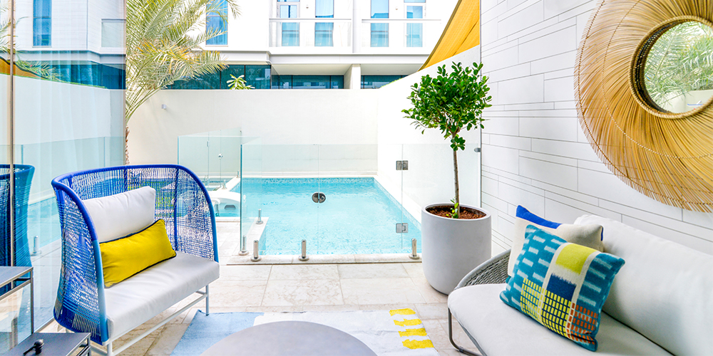 P S Design's Priyanka and Piyush Mehra reveal a poolside home in Dubai ...