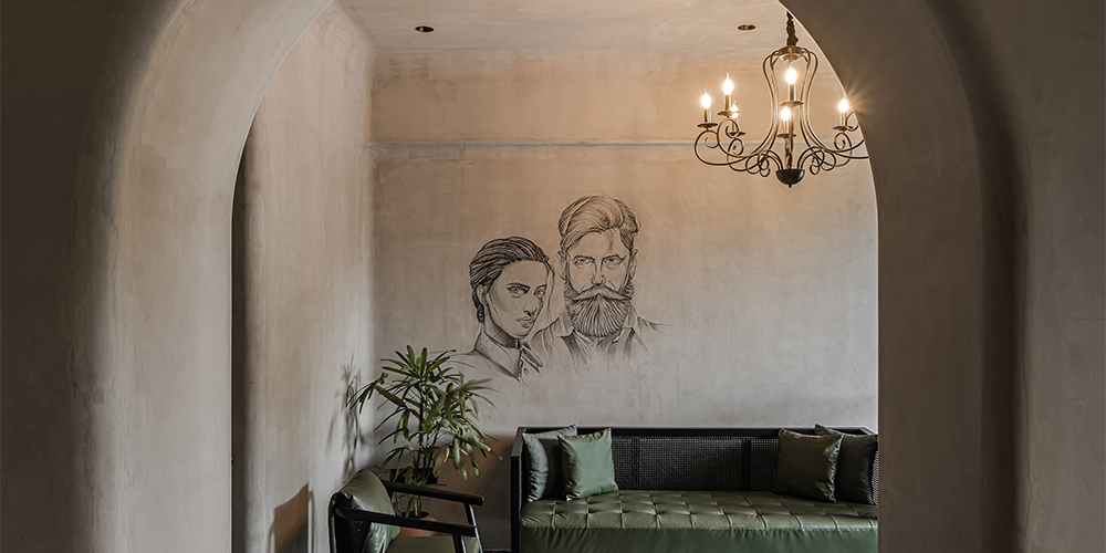 This hair salon designed by Antariksh Design Studio is an ode to traditions