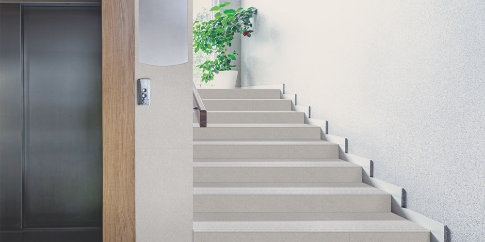 Welcome the future of stairs: Introducing Kajaria Stepstone Vitrified ...